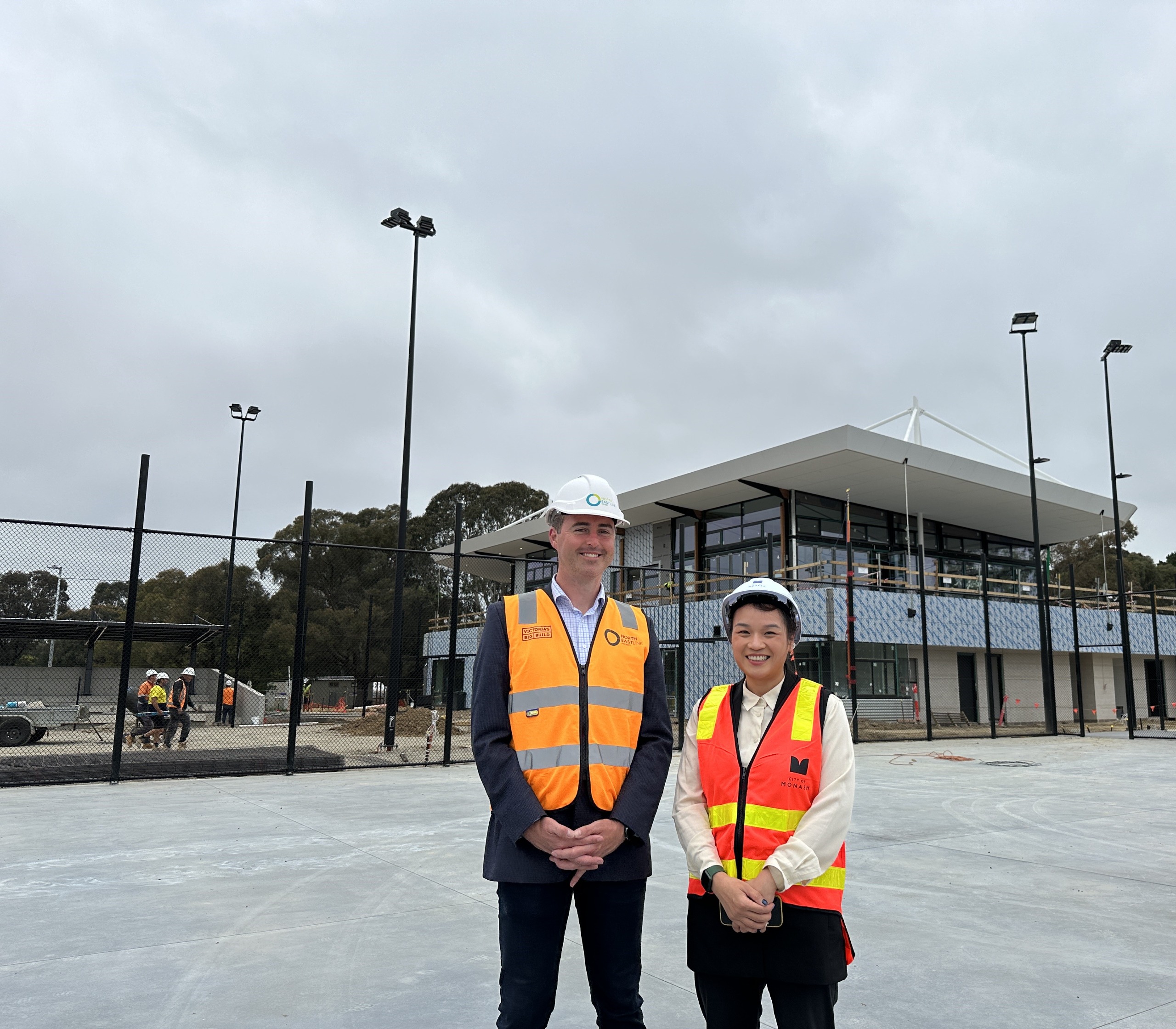 Works on track at Sports Hub | Tennis in Monash | Shape Monash